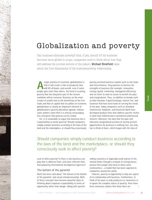 Globalization and poverty | PDF | Debated Sensitive Social Issues | Sensitive Topics
