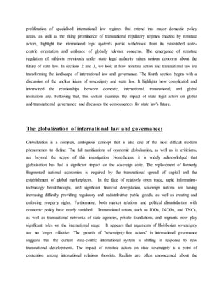 Globalization and the future of the laws of Sovreign States.docx ...