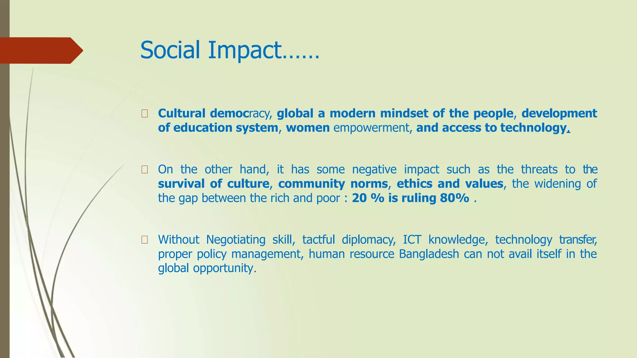 Globalization & Bangladesh : Brief Presentation | PPTX