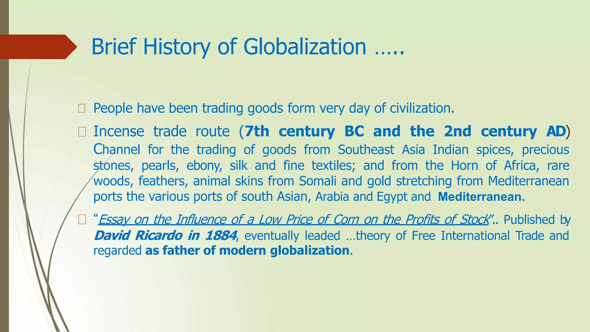Globalization & Bangladesh : Brief Presentation | PPTX