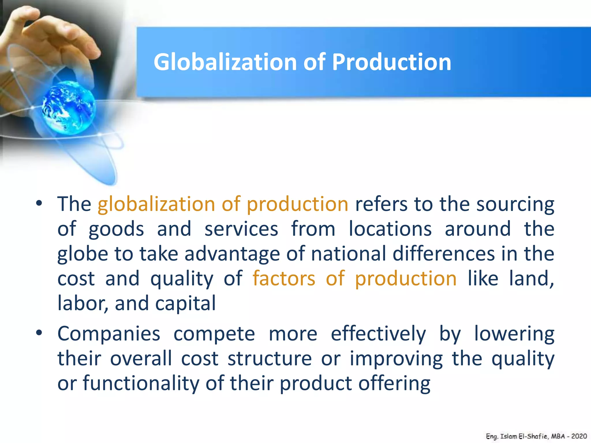 Globalization by Islam El-Shafie | PPT