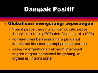Globalisasi; konflik dan perang | PPT