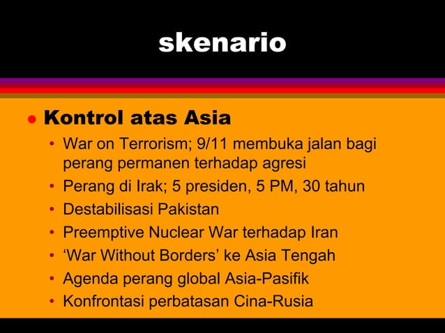 Globalisasi; konflik dan perang | PPT