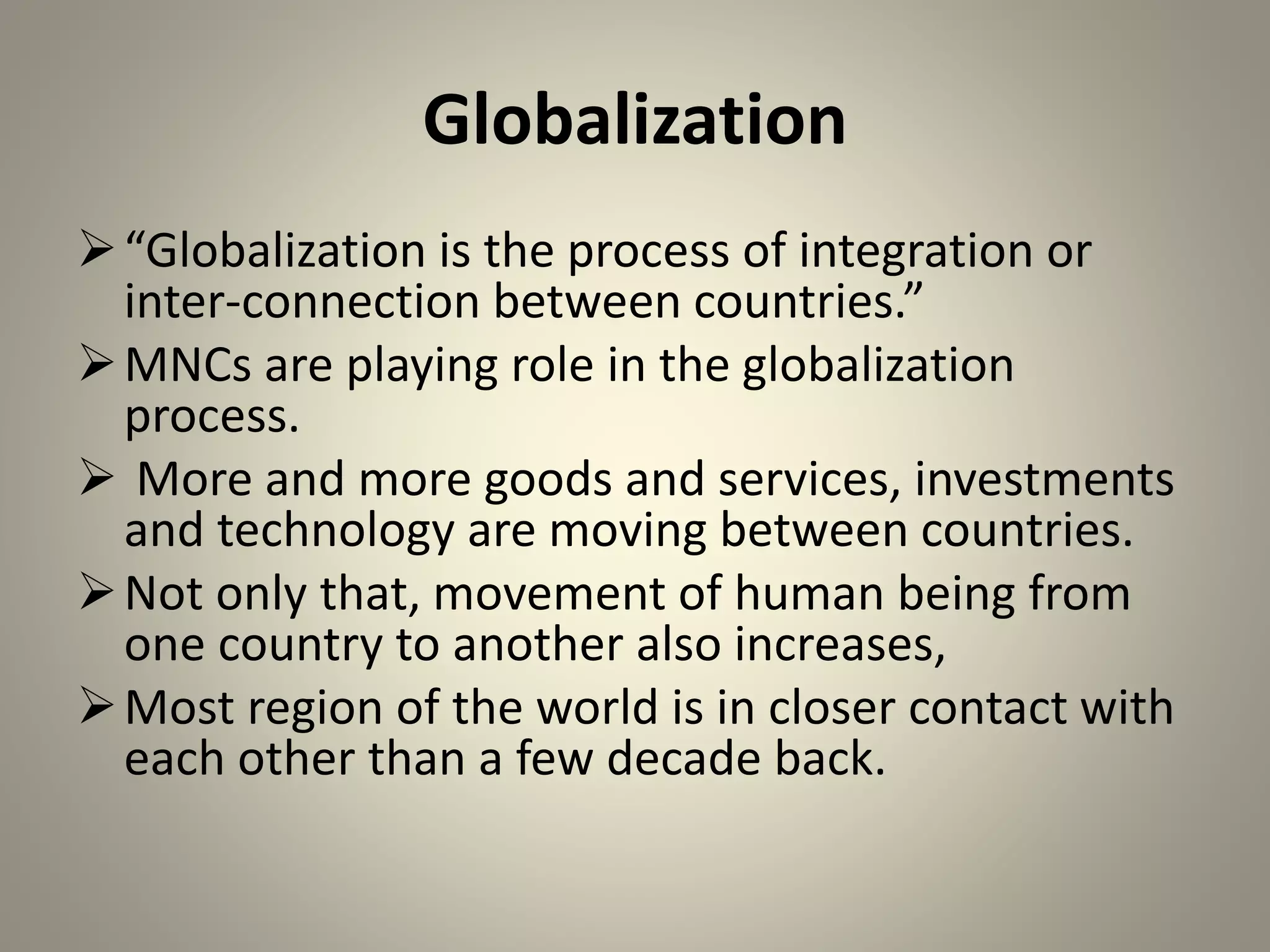 Globalization economics-class10 | PPTX