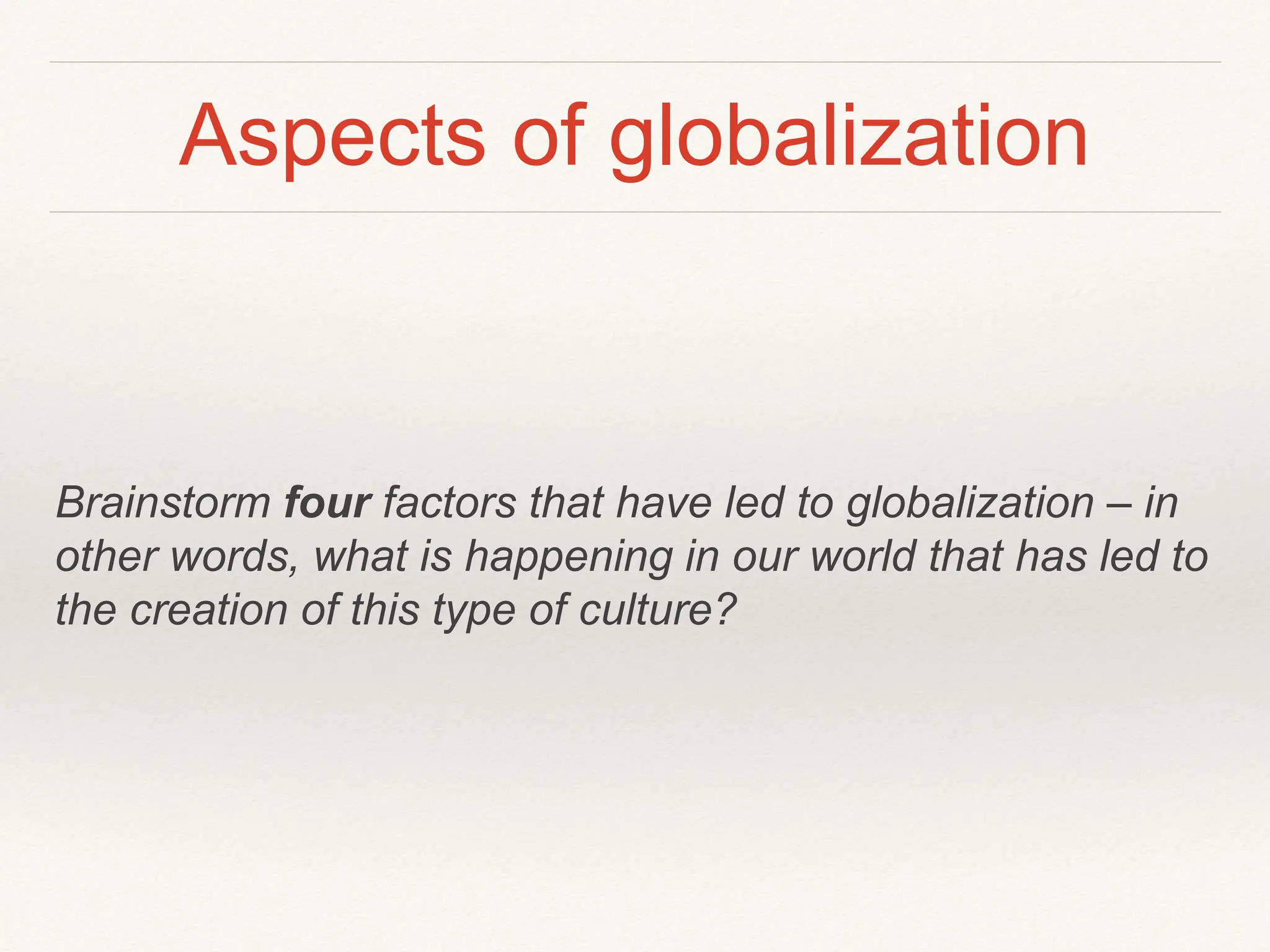 globalization HL introductory ppt for Geography | PPTX