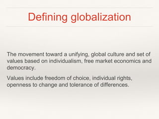 globalization HL introductory ppt for Geography | PPTX