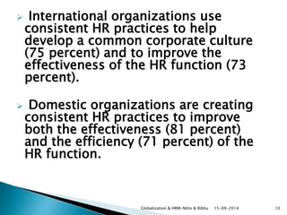 Globalization & Human Resource Management (HRM) | PPTX