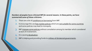 Globalization, IMF AND WORLD BANK | PPTX