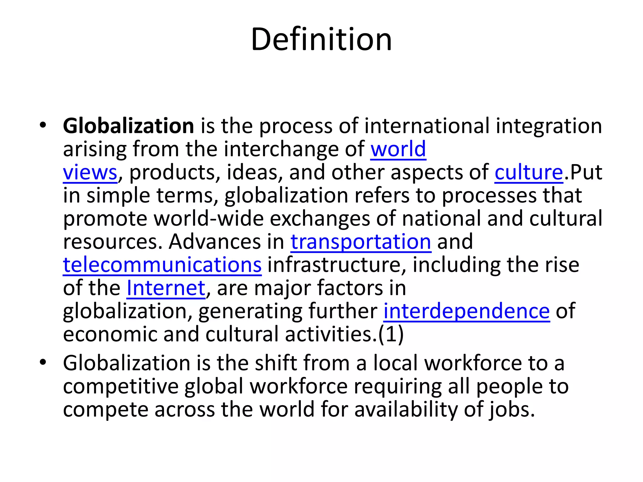 Globalization in 21 st century education | PPTX
