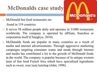 Globalization in eating habits | PPTX