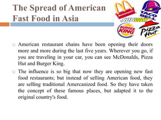 Globalization in eating habits | PPTX