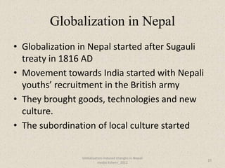 Globalization in nepali media | PPTX