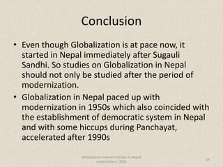 Globalization in nepali media | PPTX