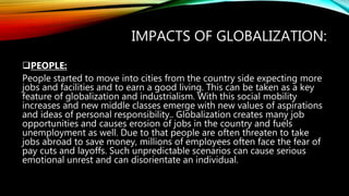Globalization & its positive effects | PPTX | Economy | Business and Finance