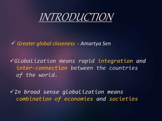 Globalization in india | PPTX
