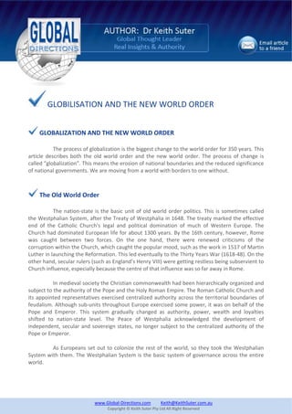 Globalization & nwo | PDF
