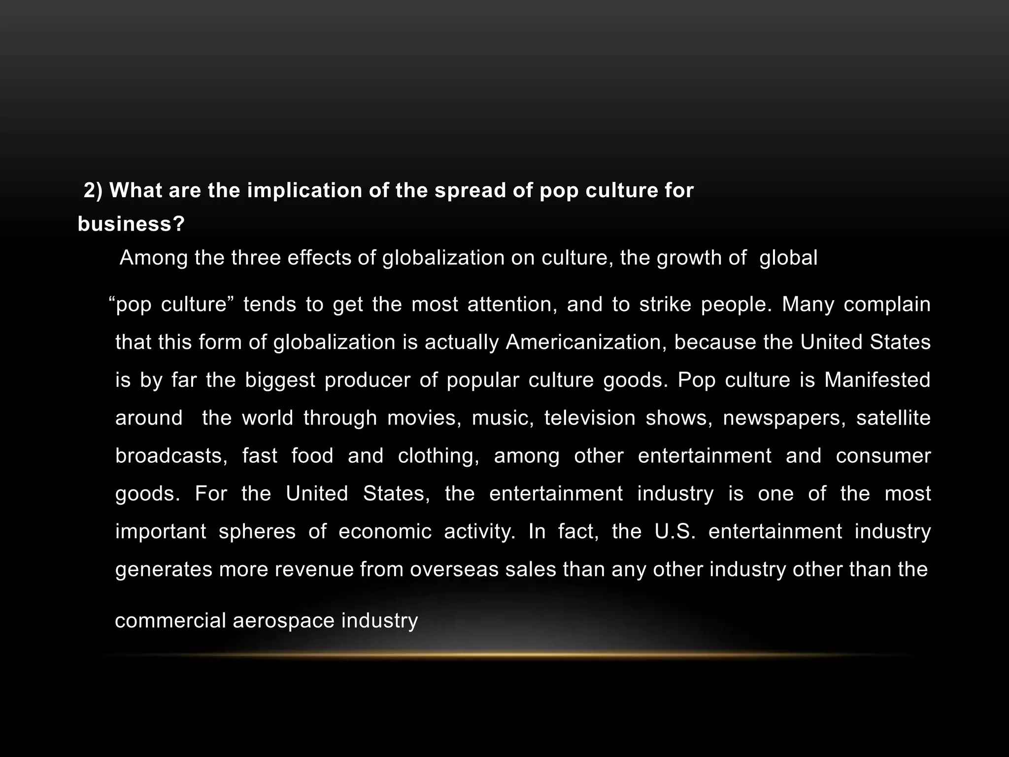 Globalization of Pop Culture | PPTX