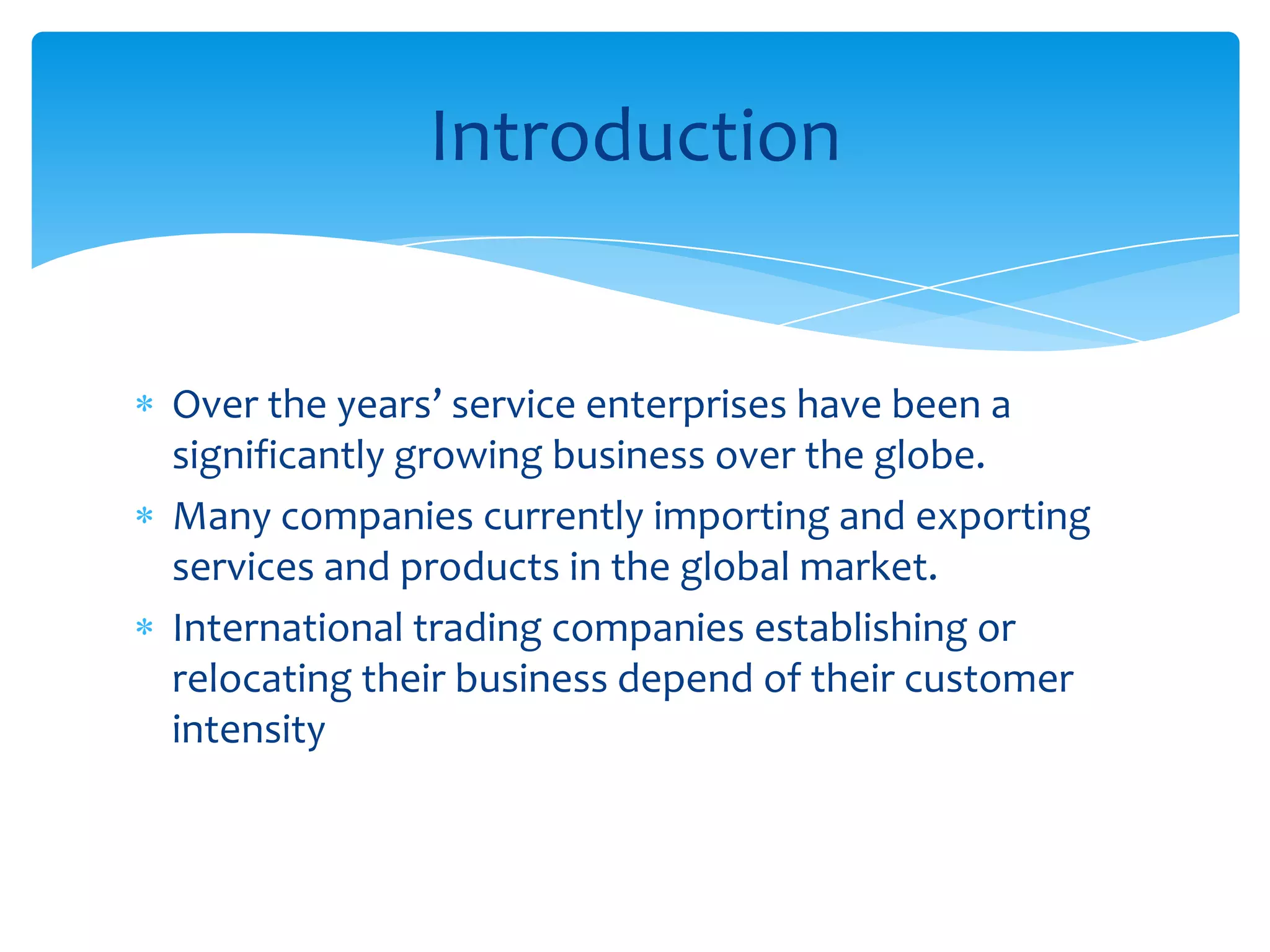 Globalization of service industry | PPTX