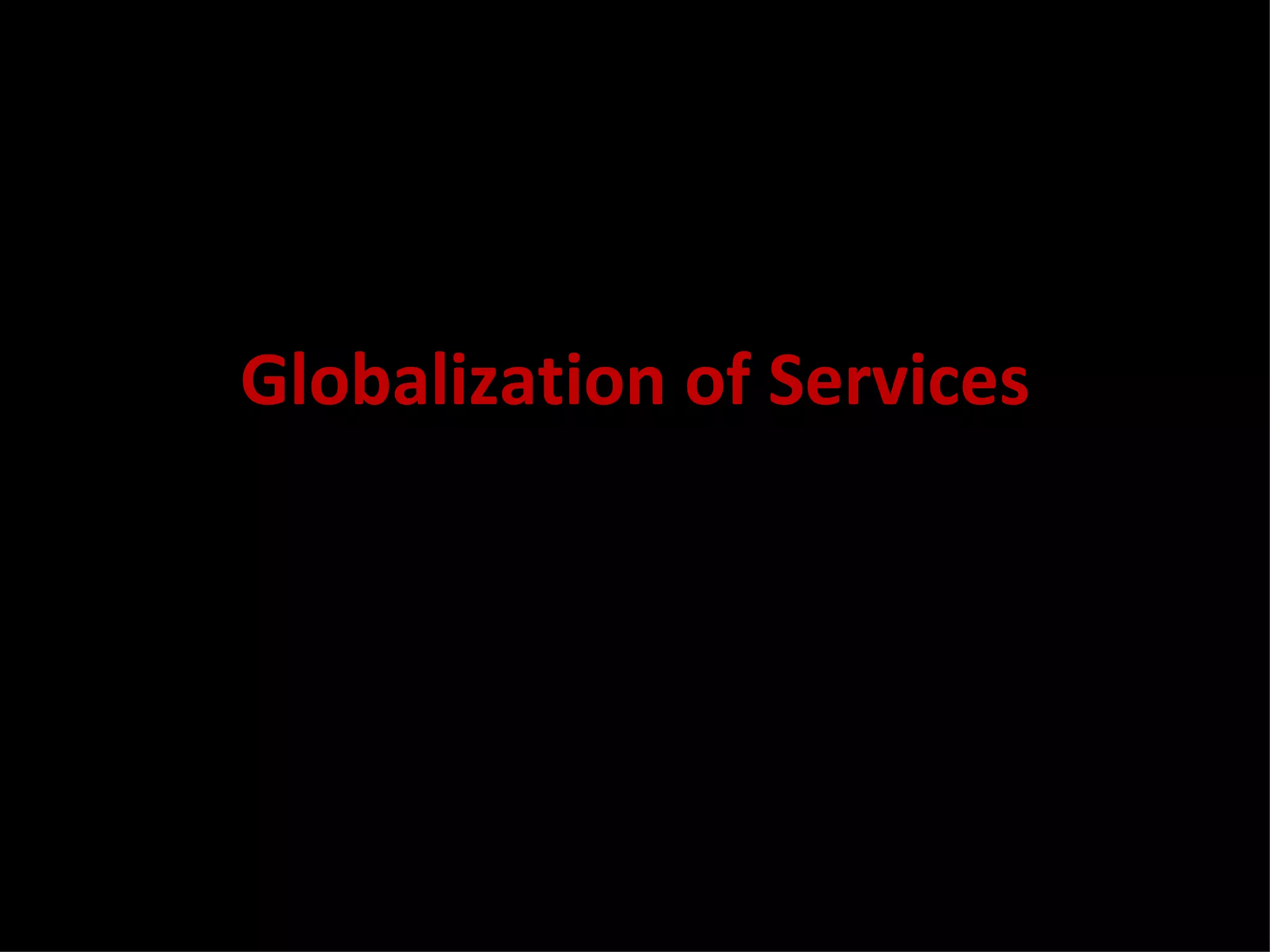 Globalization of services | PPS