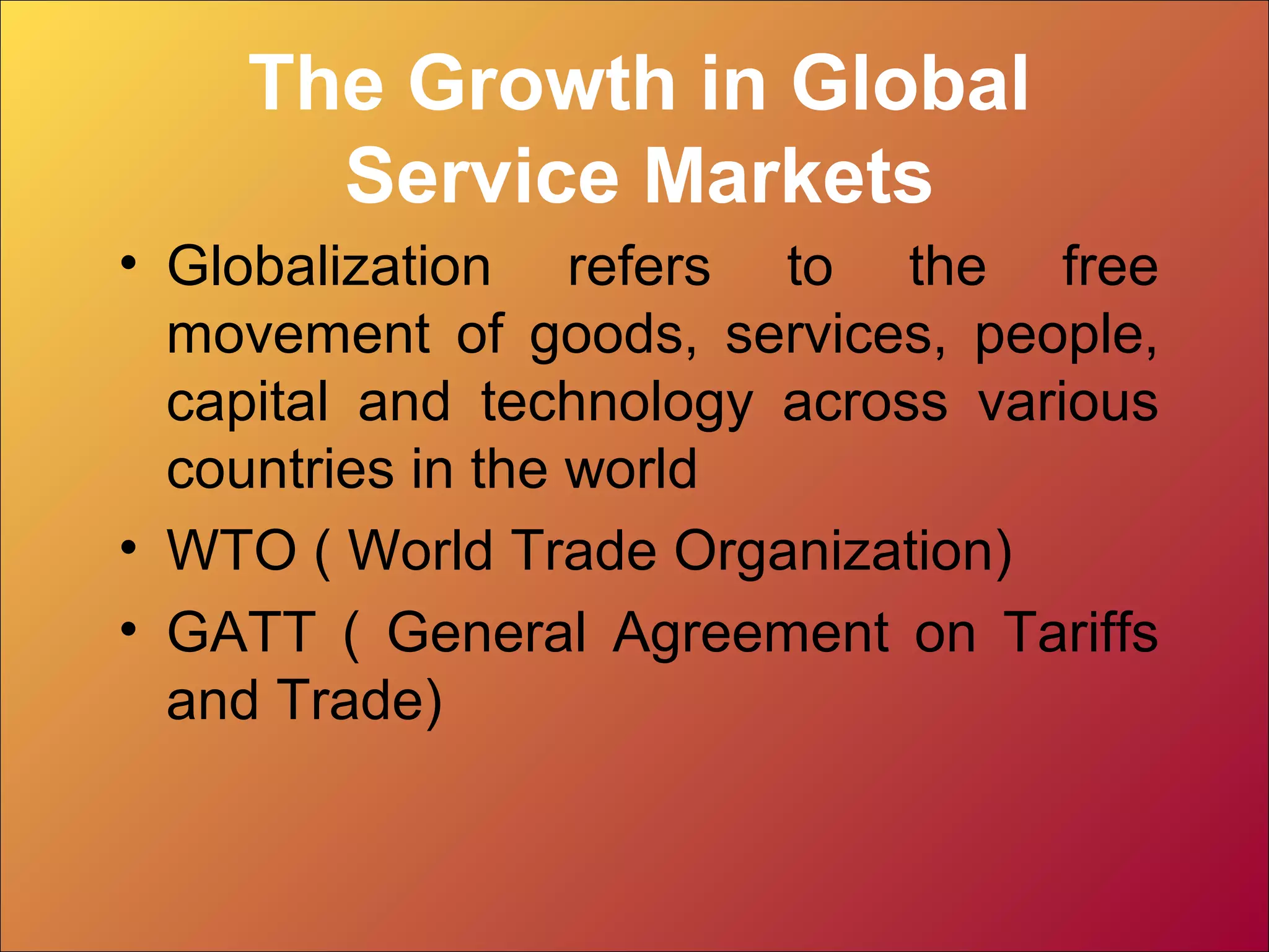 Globalization of services | PPT