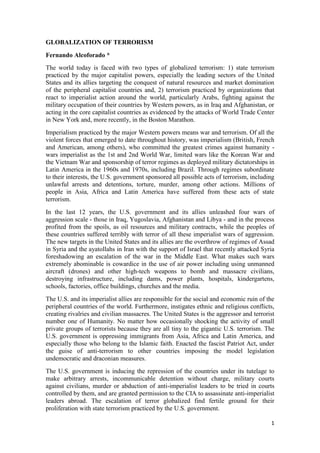 Globalization of terrorism | PDF