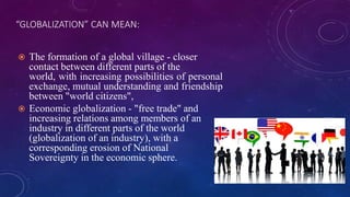 Globalization Introduction | PPTX