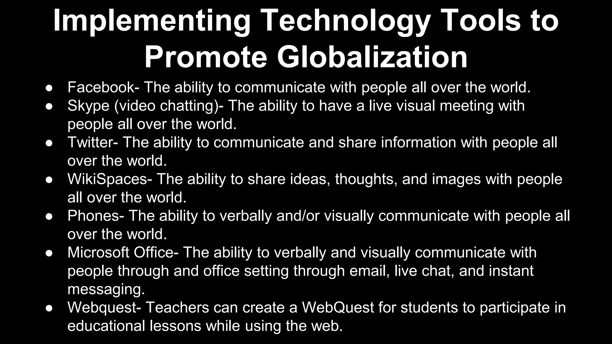 Globalization project | PPTX