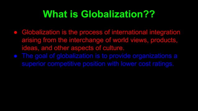 Globalization project | PPT
