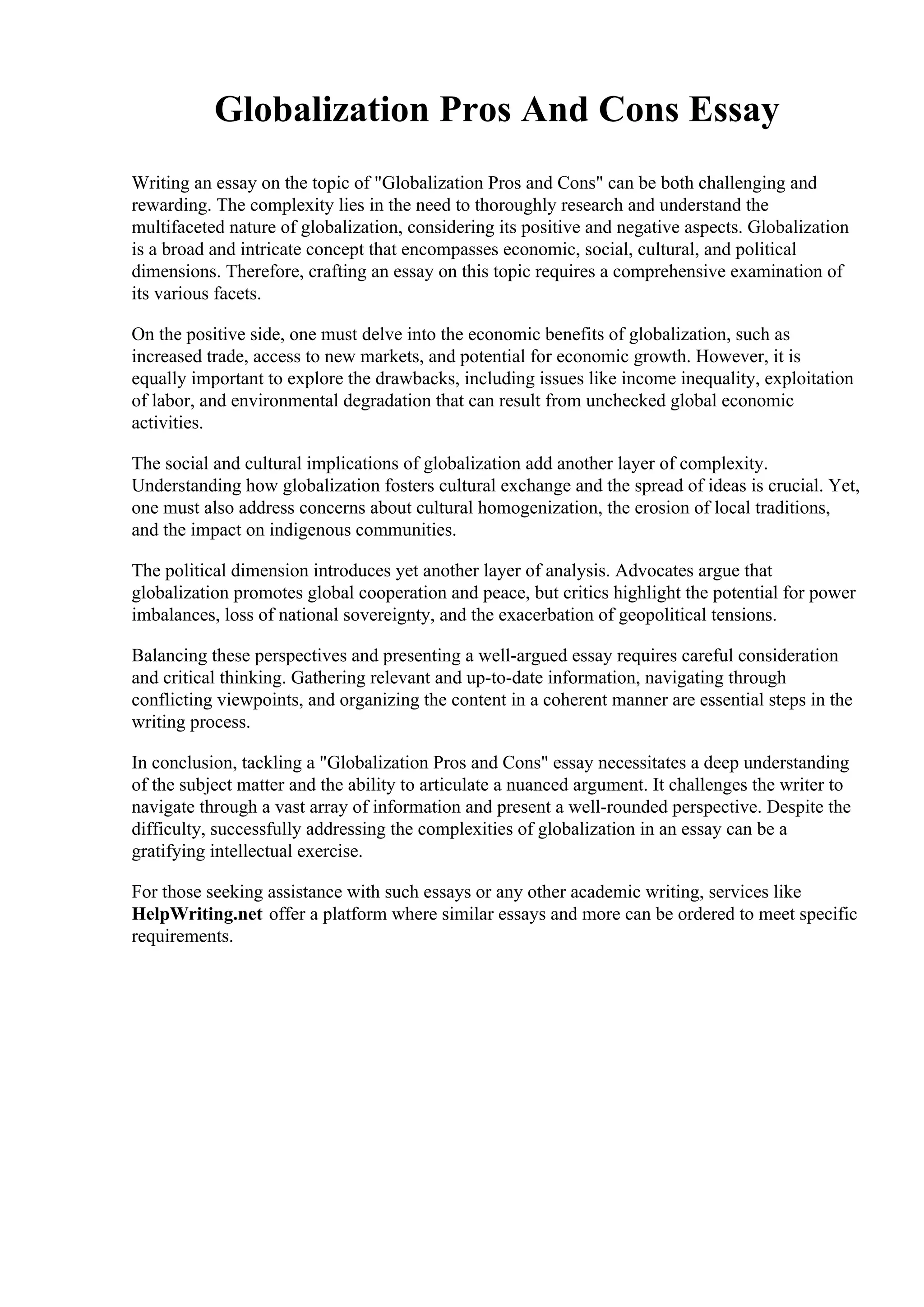 Globalization Pros And Cons Essay.pdf