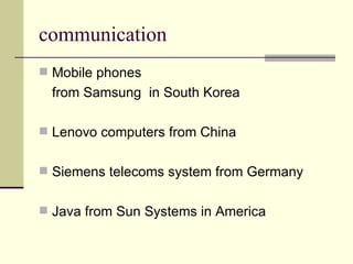 Globalization questions | PPT | Business | Business and Finance