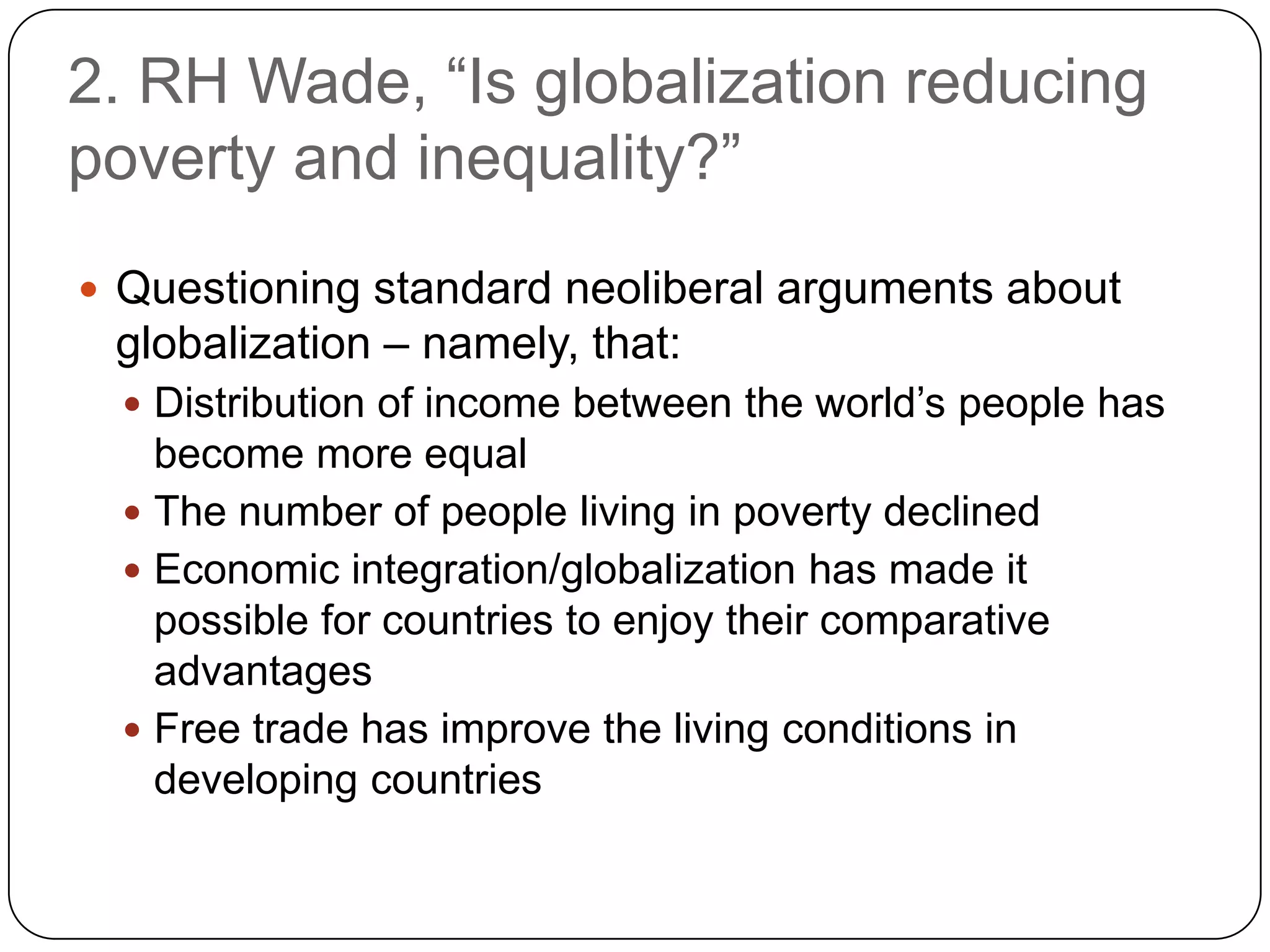 Globalization, security and well being | PPTX