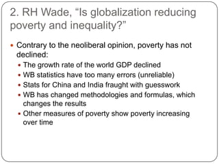 Globalization, security and well being | PPTX