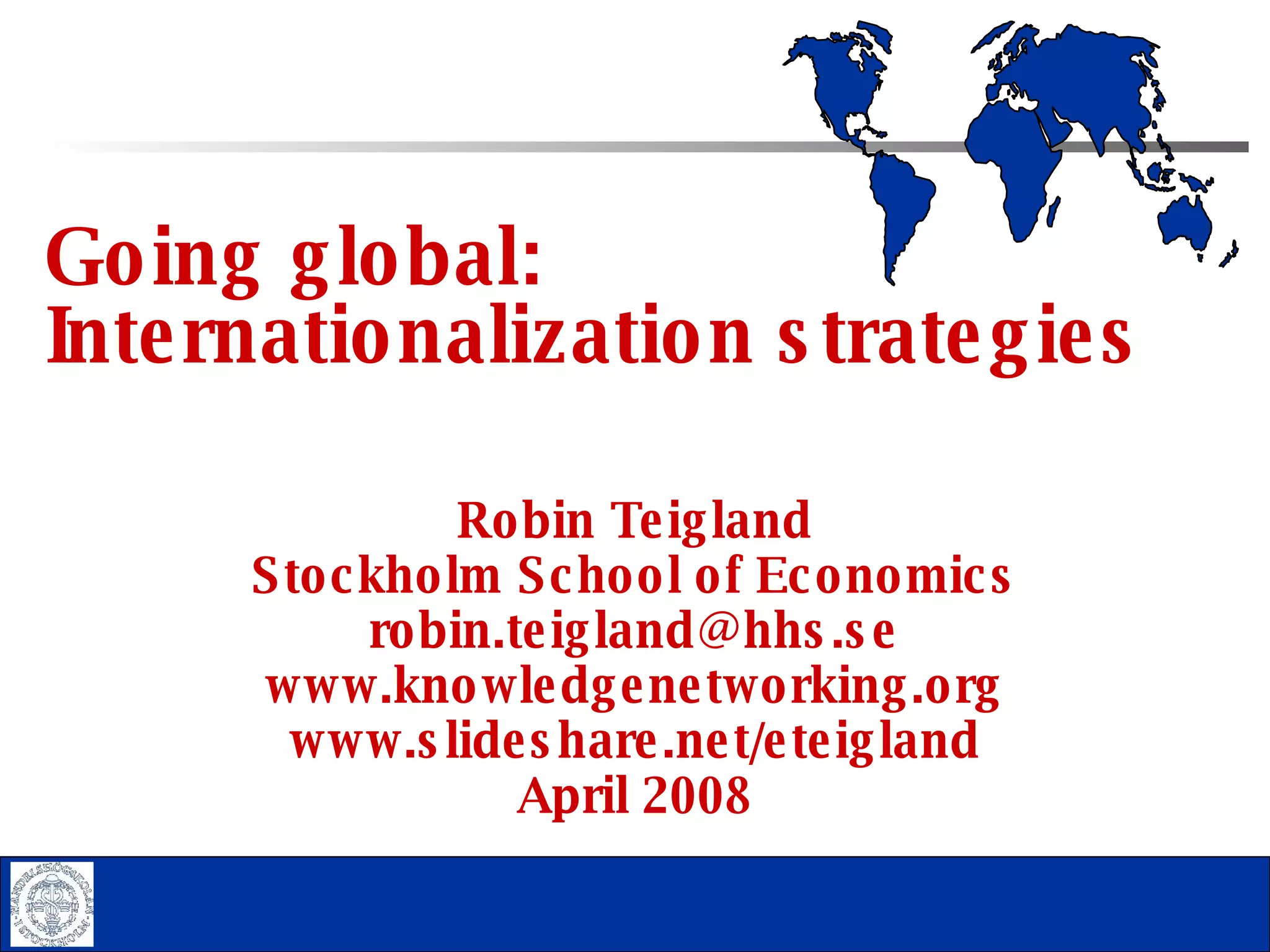 Going Global_Internationalization Strategies | PPT
