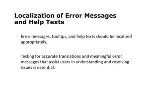 Globalization Testing of Products and Application | PPTX