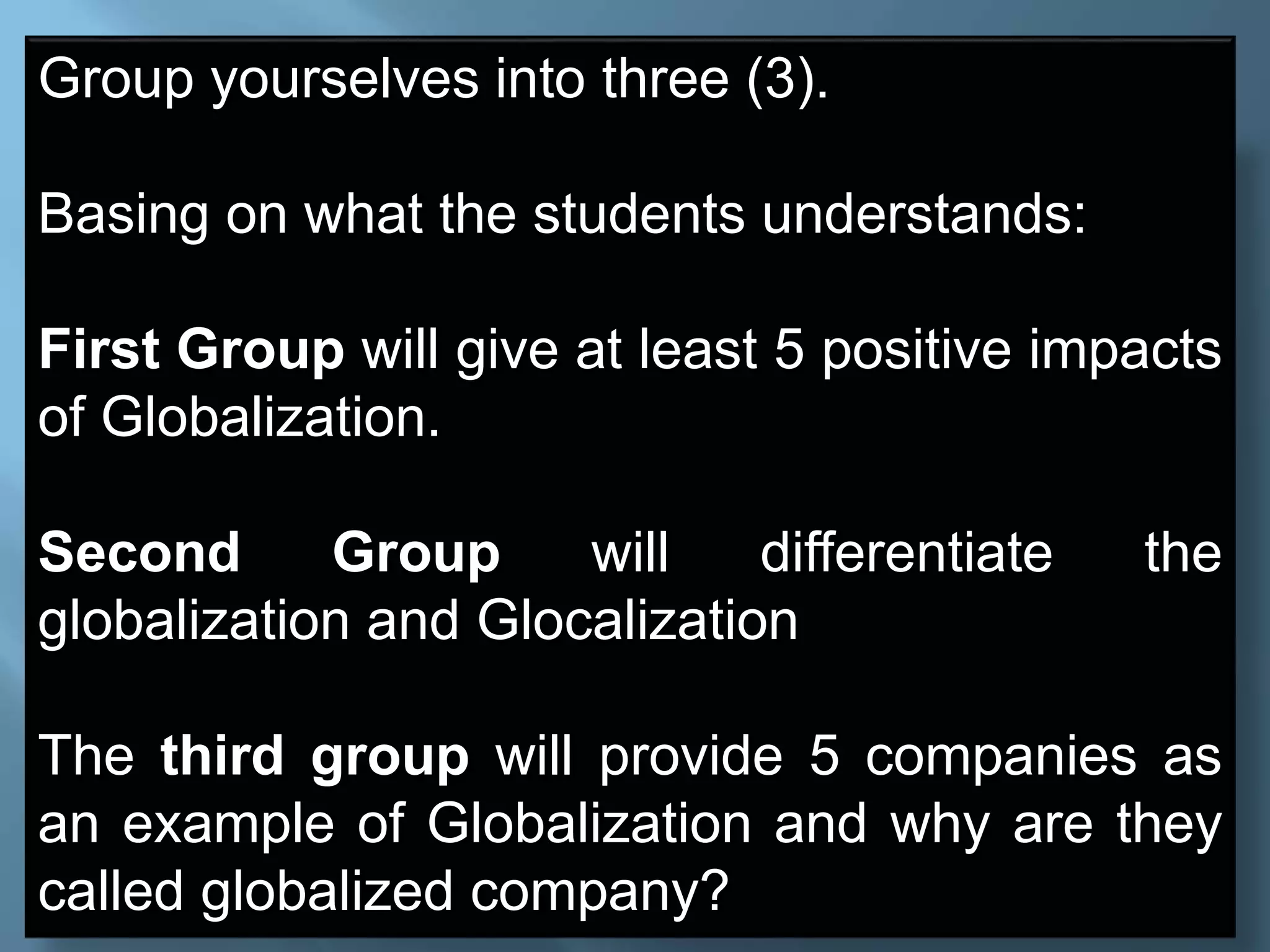 Globalization theories - Contemporary World | PPTX | Science