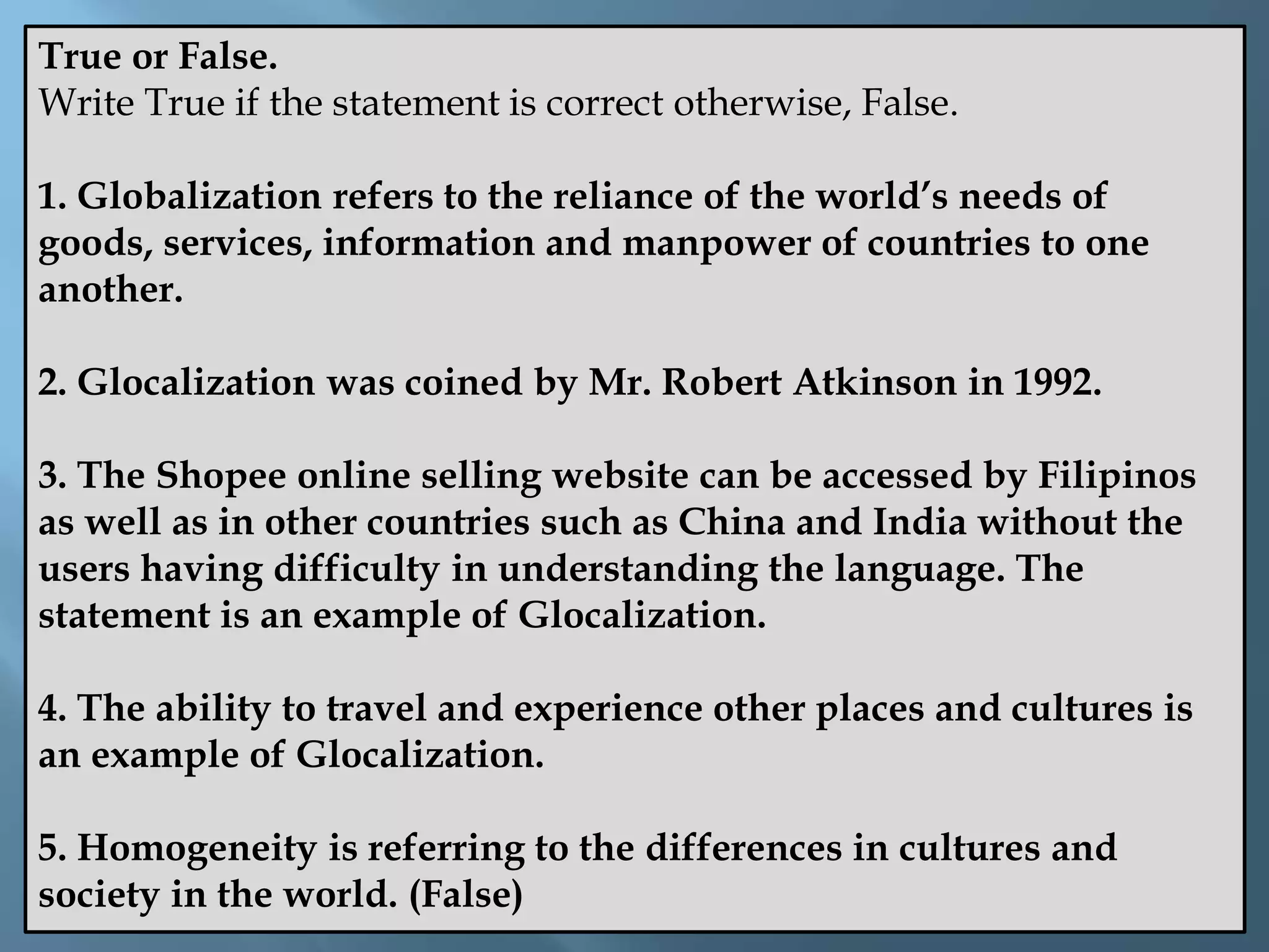 Globalization theories - Contemporary World | PPTX | Science