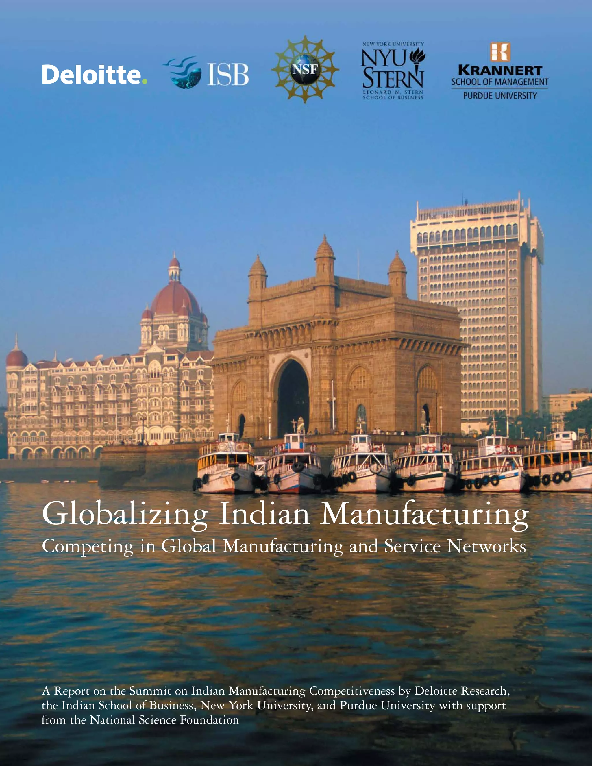 Deloitte - Globalizing Indian Manufacturing | PDF
