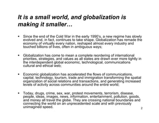 Globalizing world | PDF | Business | Business and Finance