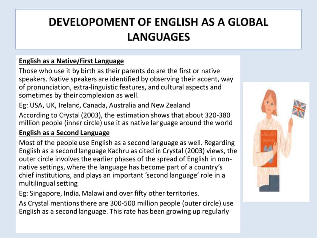GLOBAL LANGUAGE PRACTICES INCLUDING ENGLISH AS A GLOBAL LANGUAGE .pptx ...