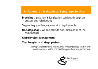 GLS Translation & Localization Services | PPT