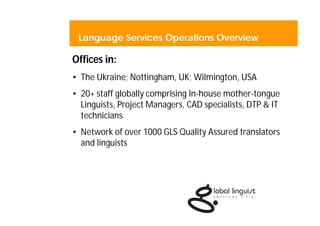 GLS Translation & Localization Services | PPT