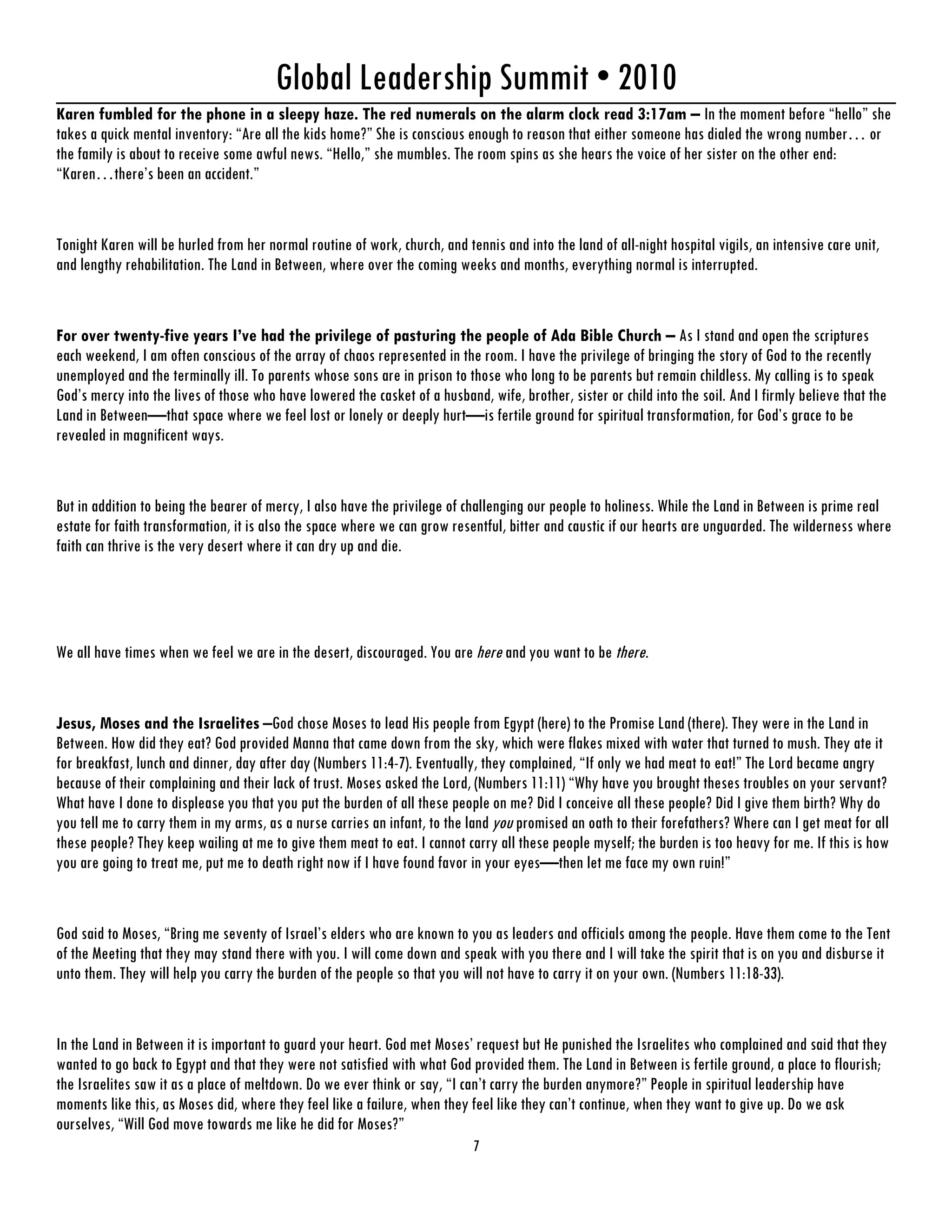 Global leadership Summit Tablet & Notes Typed | DOC