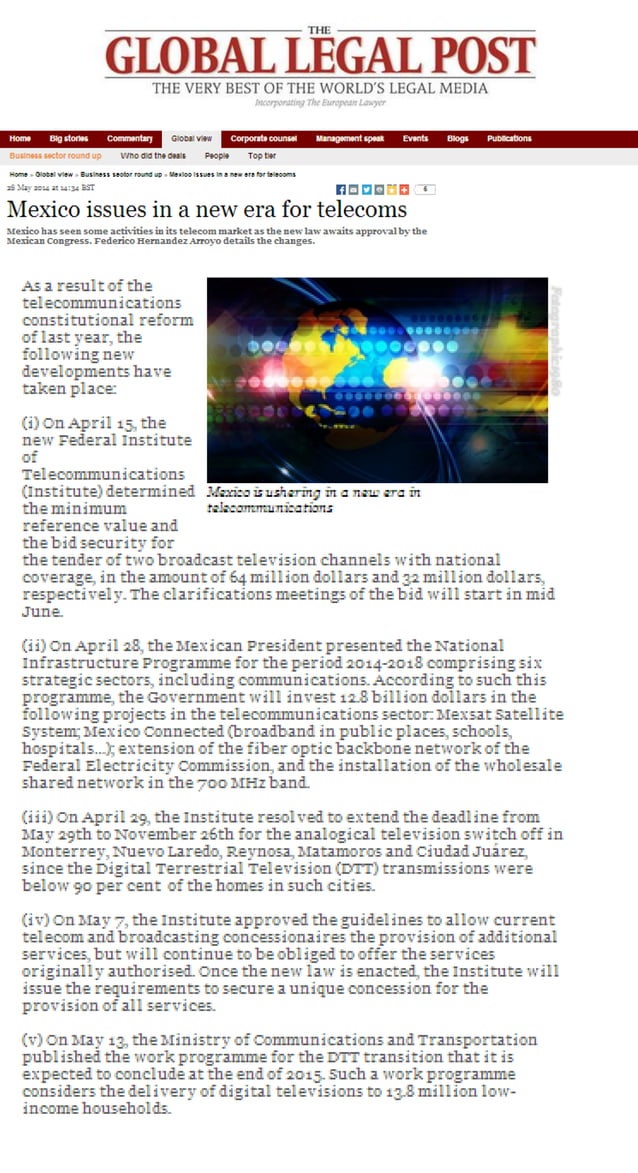 Global legal post new era telecom | PDF