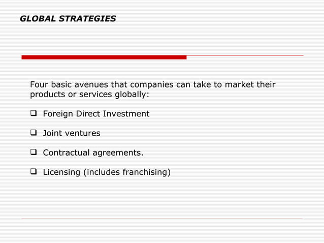Global level strategy | PPT