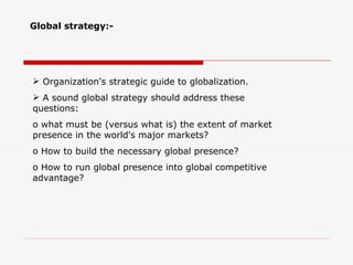 Global level strategy | PPT