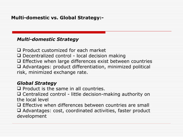 Global level strategy | PPT