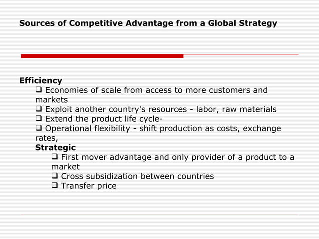 Global level strategy | PPT