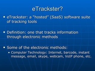 Global Link Network Slide Show E Trackster | PPT