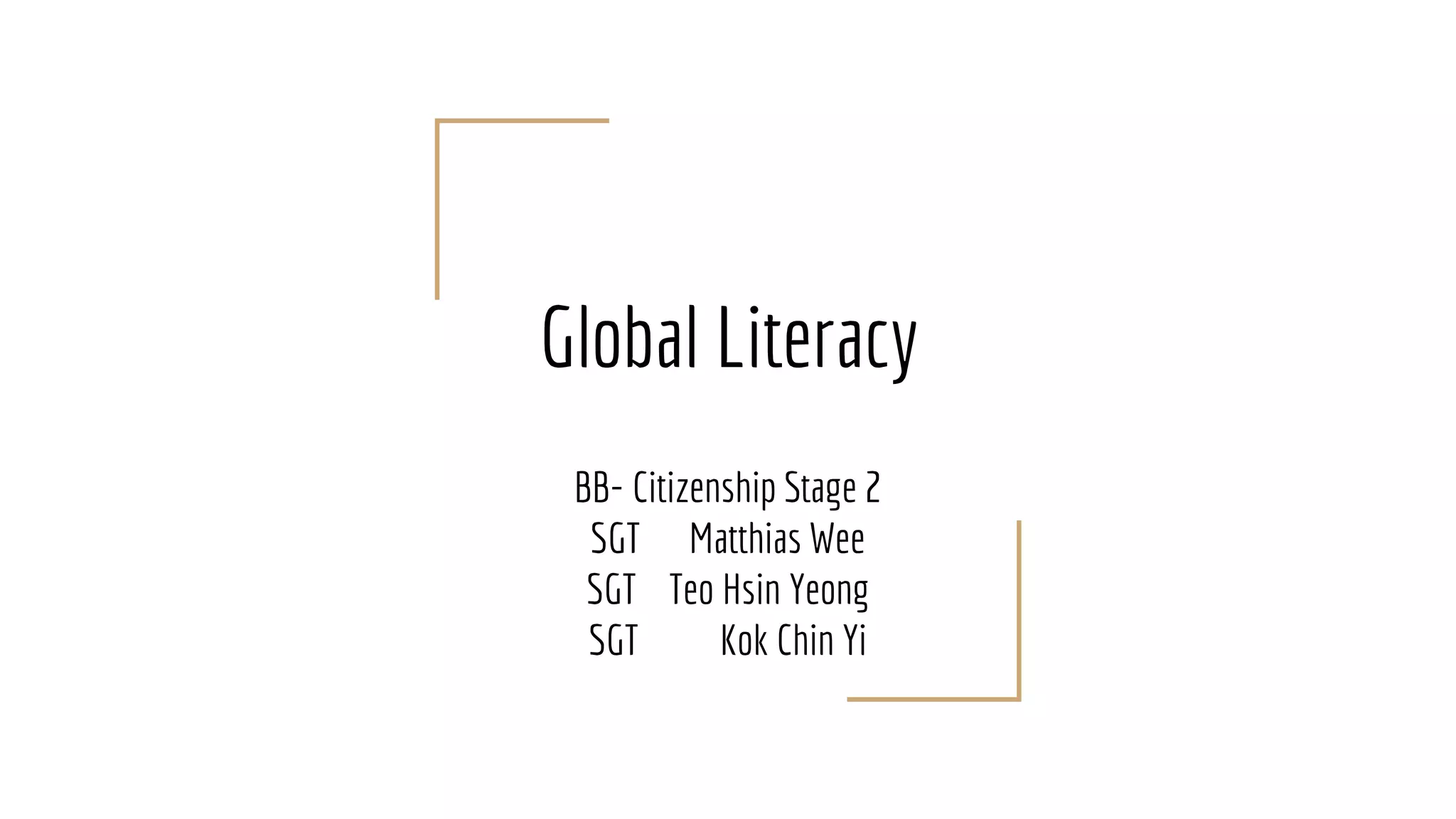 Global literacy | PPTX