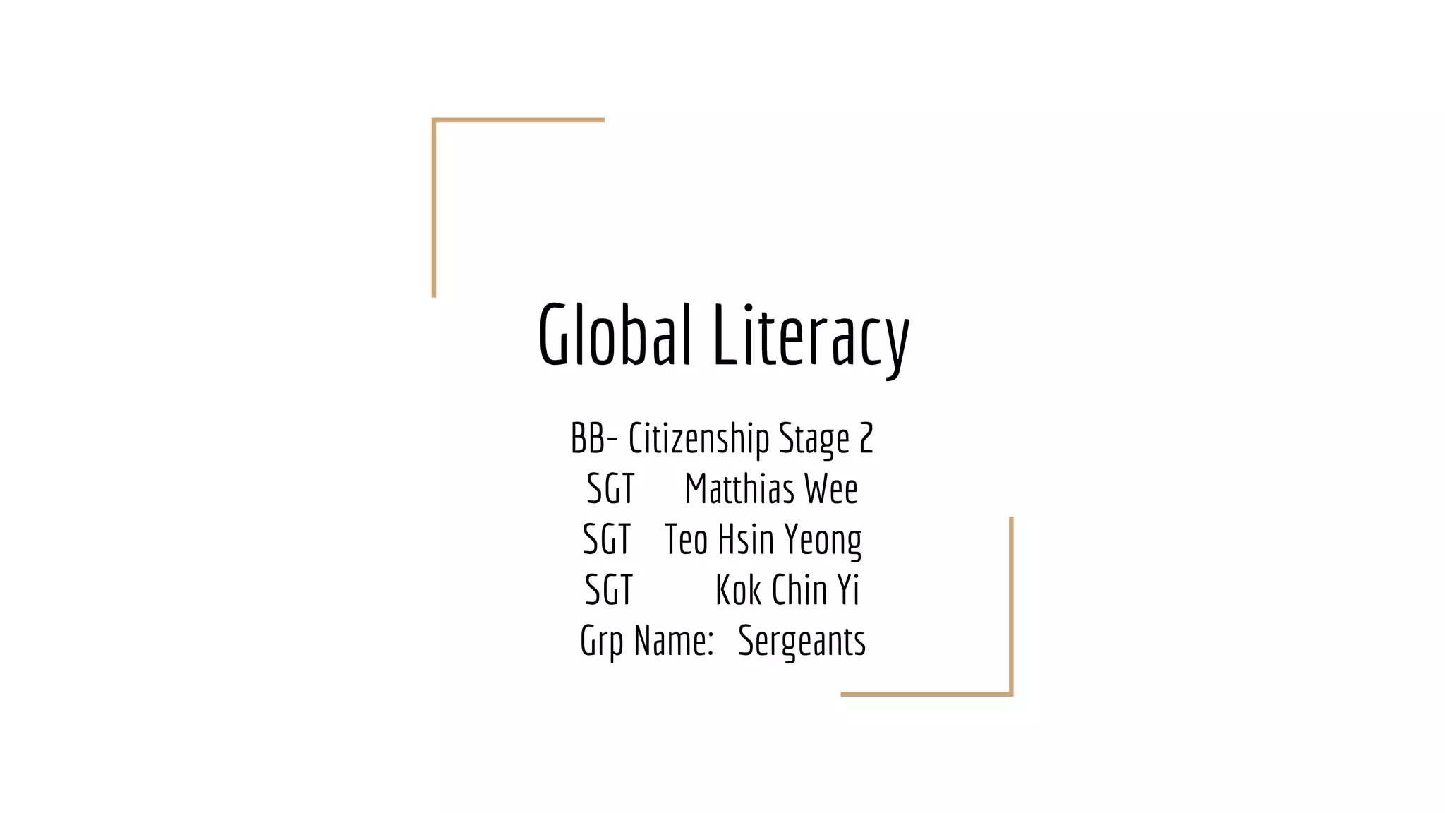 Global literacy (1) | PPT